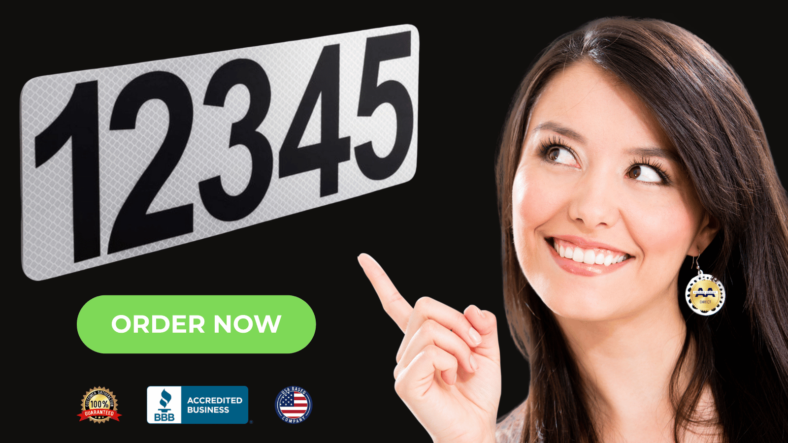 Order 3M Reflective Address Sign - Custom Made 3M Reflective Curb ...