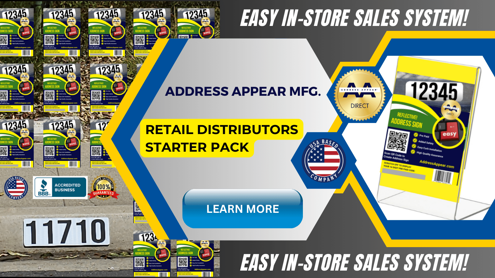 Address Appear Direct Distributor Access - Custom Made 3M Reflective ...